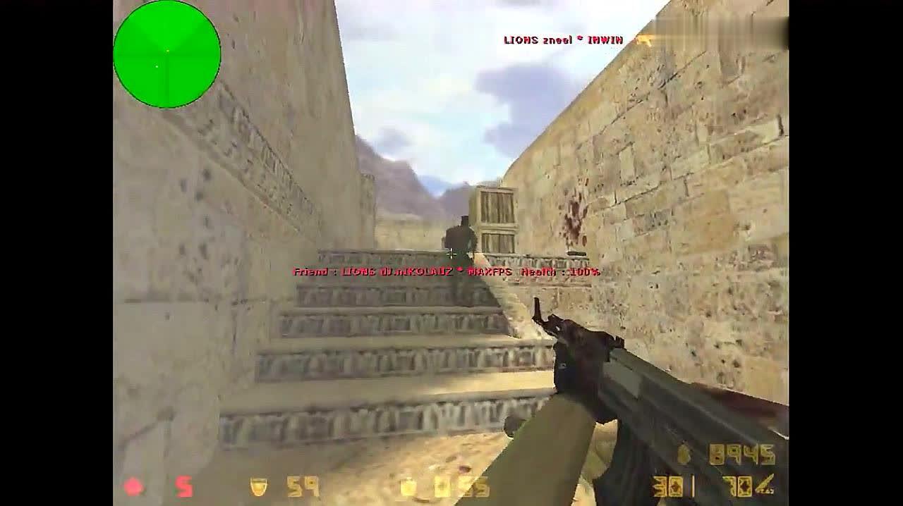 CS1.6的AK点射之王在dust2上的教科书式暴强步枪秀