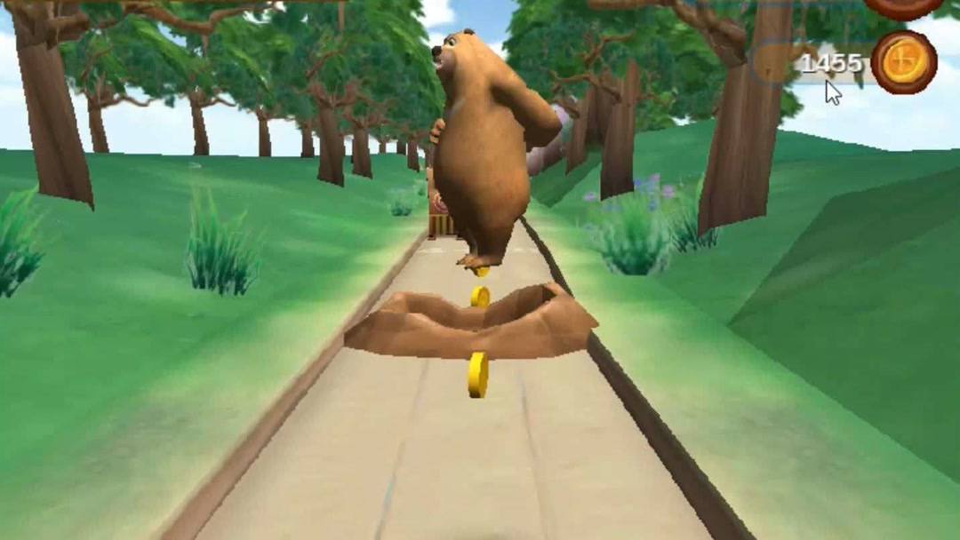 熊出没游戏熊二森林跑酷3D益智视频#第五集