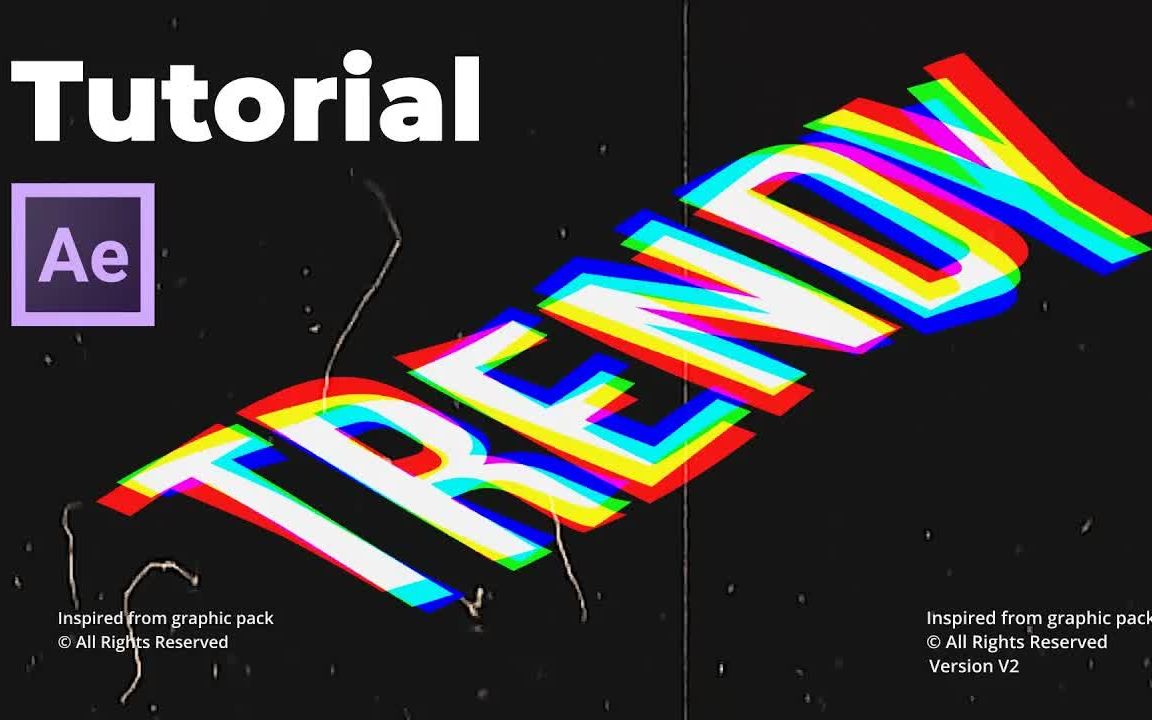 教你用AE做颤抖感文字标题动画!