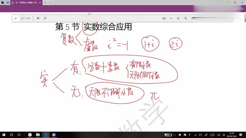 脑图数学初一寒假课51实数知识点讲解
