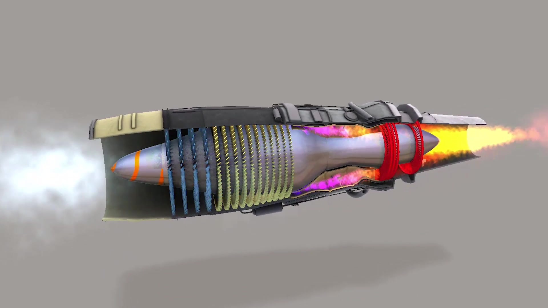 3d简介涡轮发动机的工作原理