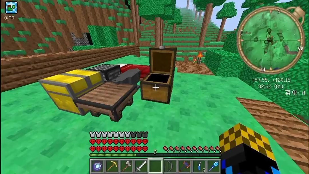 小久我的世界-Minecraft-泰拉瑞亚模组生存-#2 一BOSS有点强!