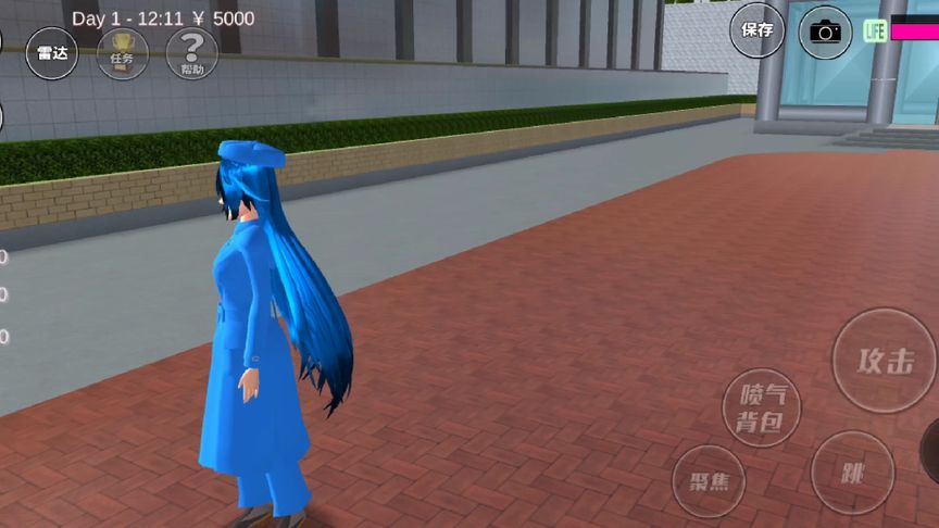 樱花校园模拟器。车开的不好请见谅。