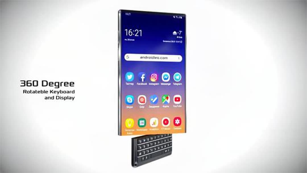 三星 Galaxy Qwerty Pro 概念机:360deg; 旋转实体键盘,脑洞太大