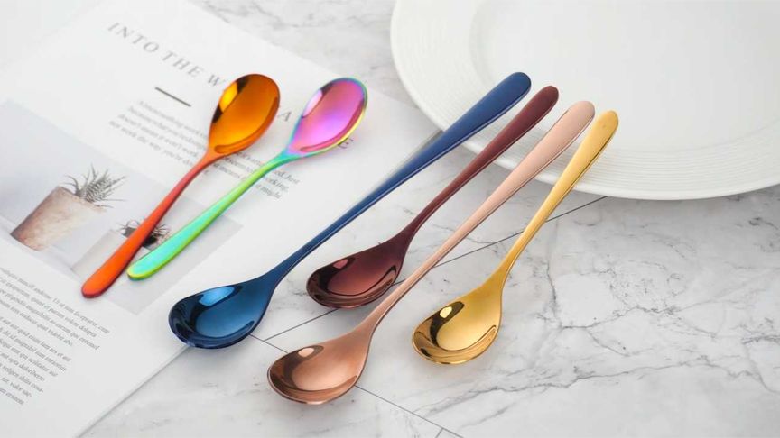 好物分享:不锈钢高颜值勺子,多彩9色,家里人手1个,很赞哟~