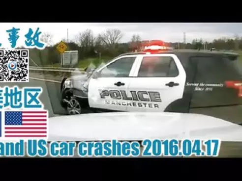 20160417欧美车祸视频集锦,行车记录仪实拍下最新跑车摩托车重卡大...