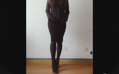 【女装/伪娘】大叔和面具 职业装大姐姐风格!