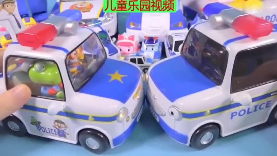 玩具警察车公安车视频 珀利警察车变形金刚汽车玩具