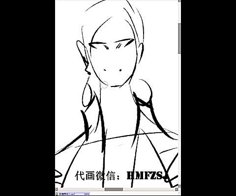 T台时尚照片转服装设计师手绘稿过程