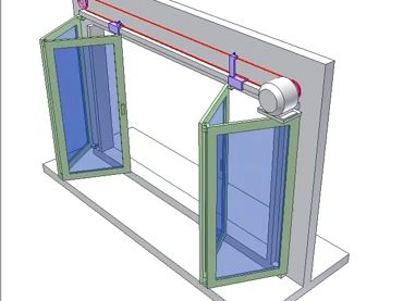伸缩门机械动画仿真、solidworks建模