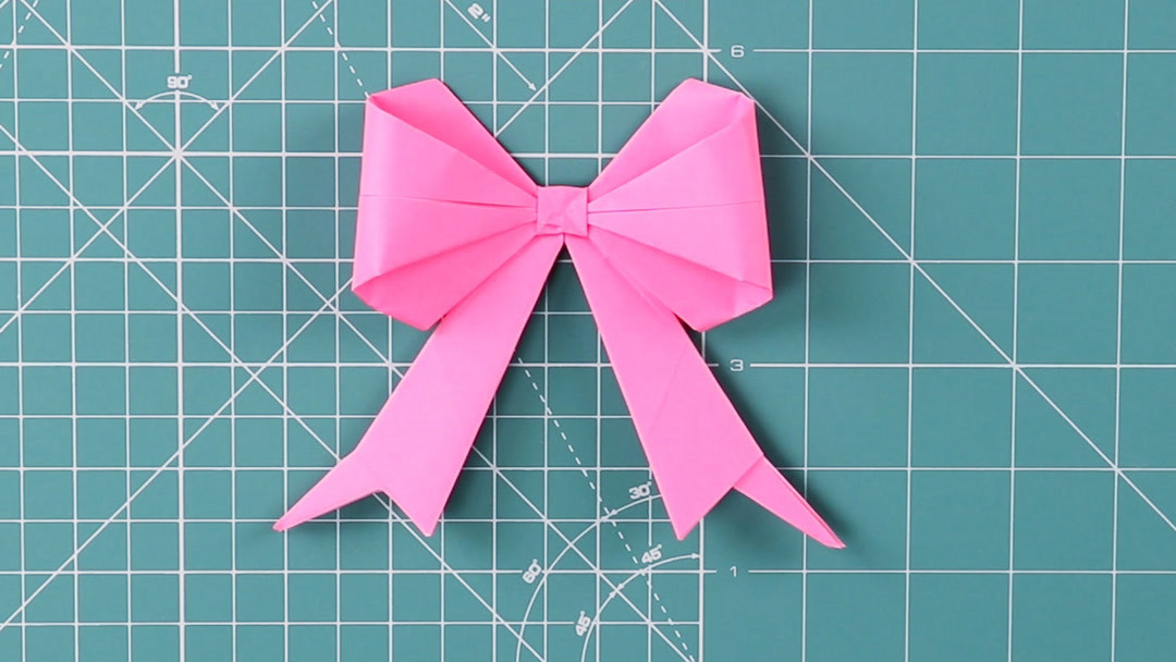 手工折纸大全:女孩喜爱的漂亮蝴蝶结折纸 简单几步你也可以学会