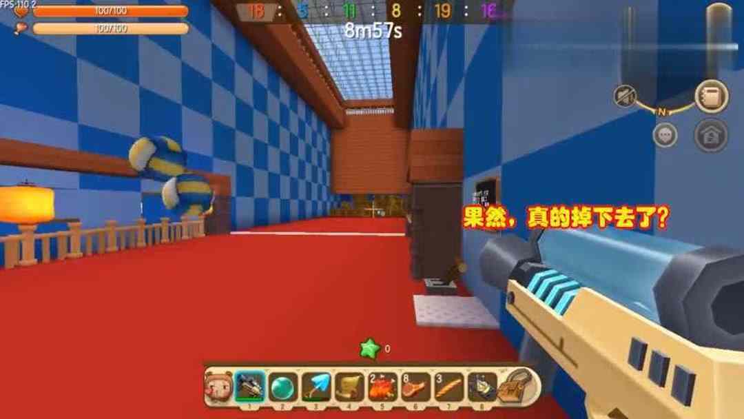 迷你世界直播:保龄球比赛,发现自动得分密码,这下粉丝输惨