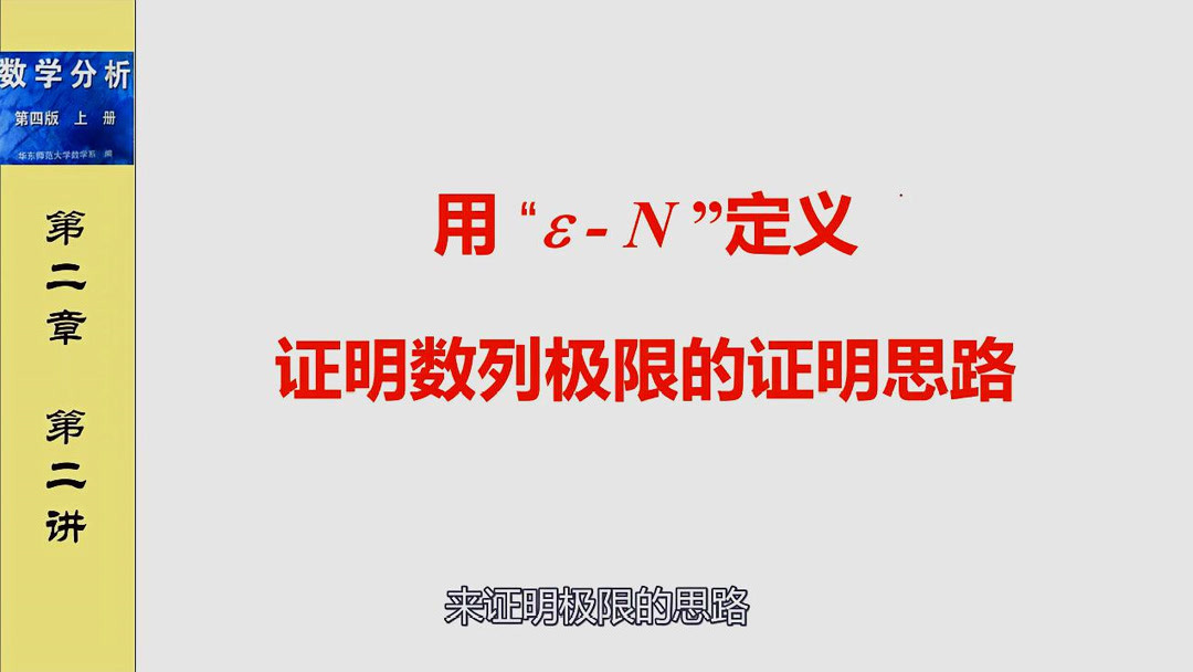 数列极限证明有思路,有方法,学会了再证明极限就不难了