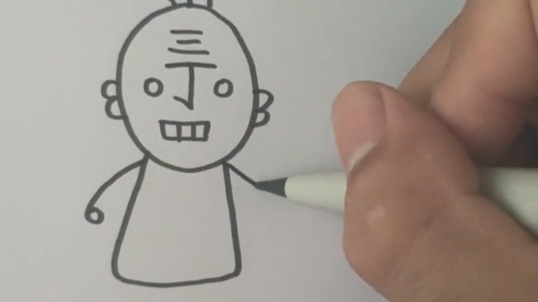 丁老头和丁老太的画法简笔画育儿简笔画儿童简笔画