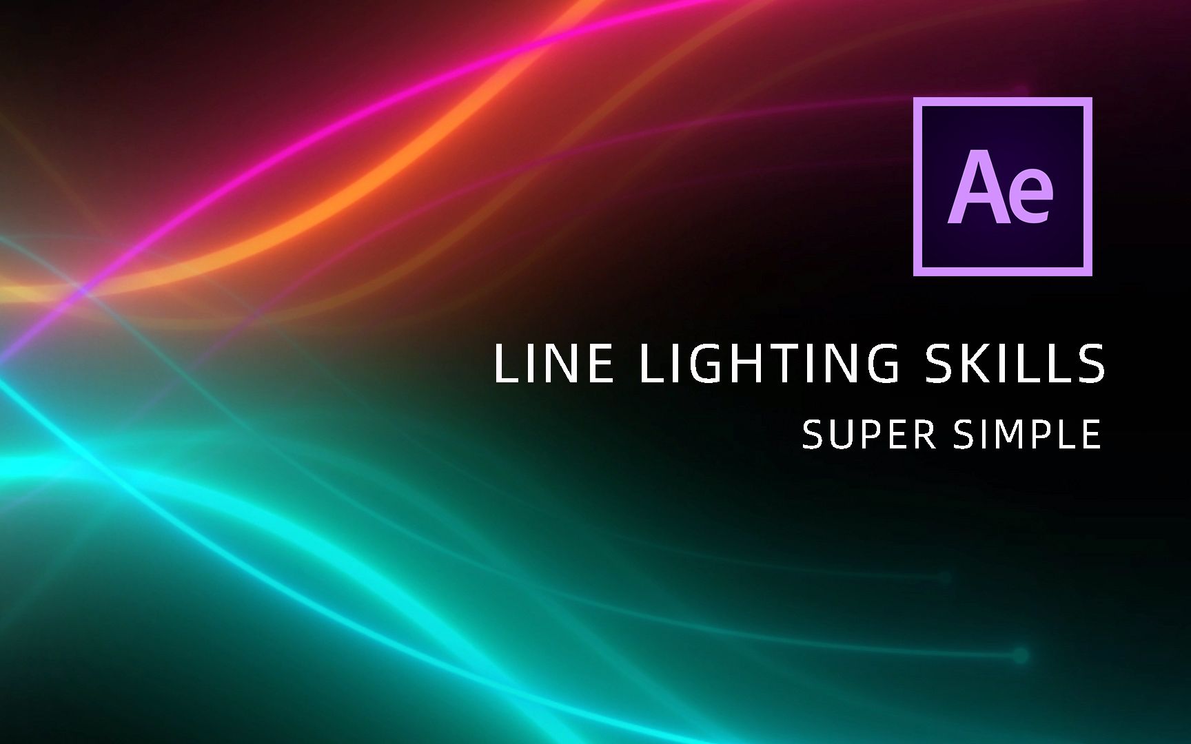 【AE教程】超简单点线条小动画发光技巧案例