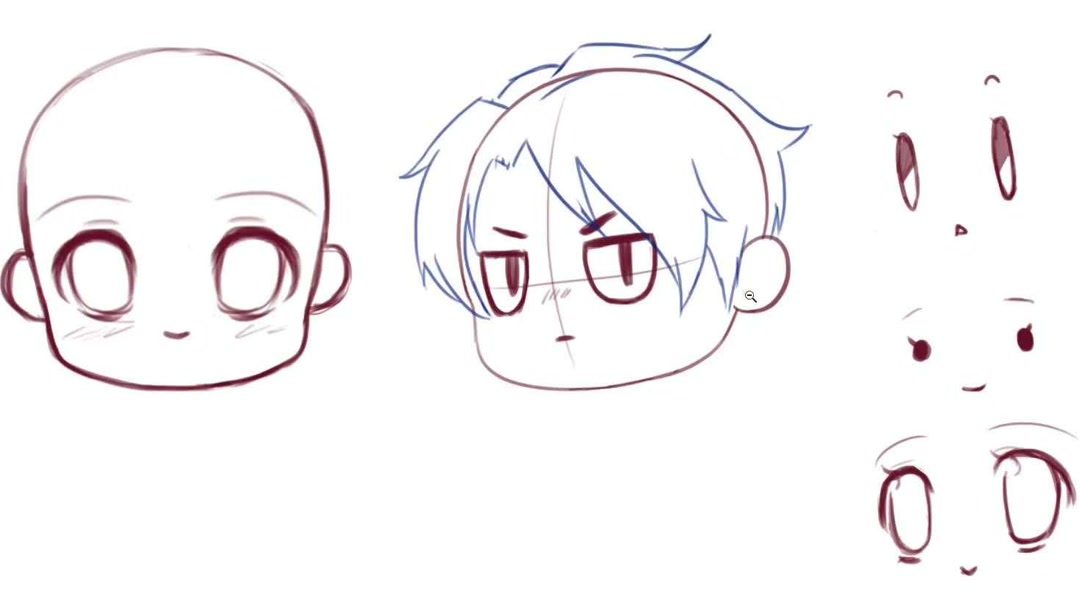 绘画教学 漫画人物加上头发画法教程 手绘吧