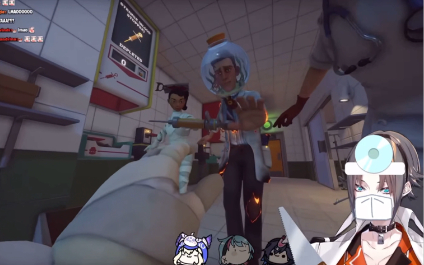 Mysta在游戏里崩溃 被大家摸头安慰【外科手术模拟器】