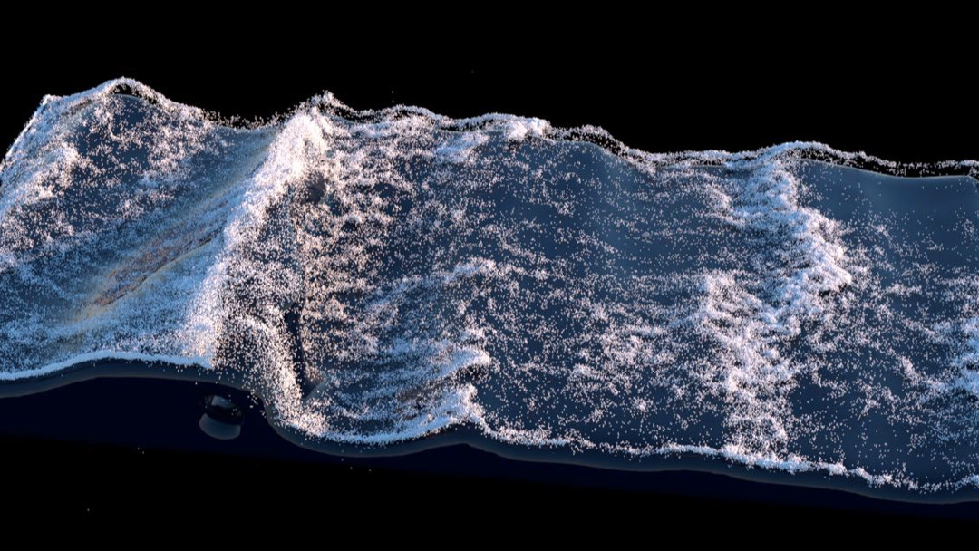 XP粒子模拟海浪测试效果