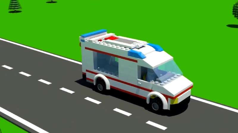 工程车卡通益智动画 救护车出动救助伤员