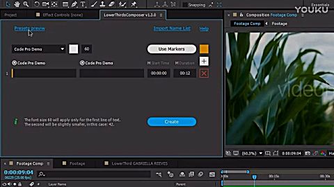 AE脚本:快速建立文本标题字幕动画特效工具 Lower Thirds Composer v...