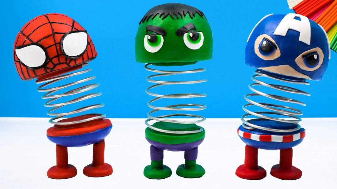 粘土手办:蜘蛛足下VS绿巨人,马上学会混合后的粘土卡通教程!