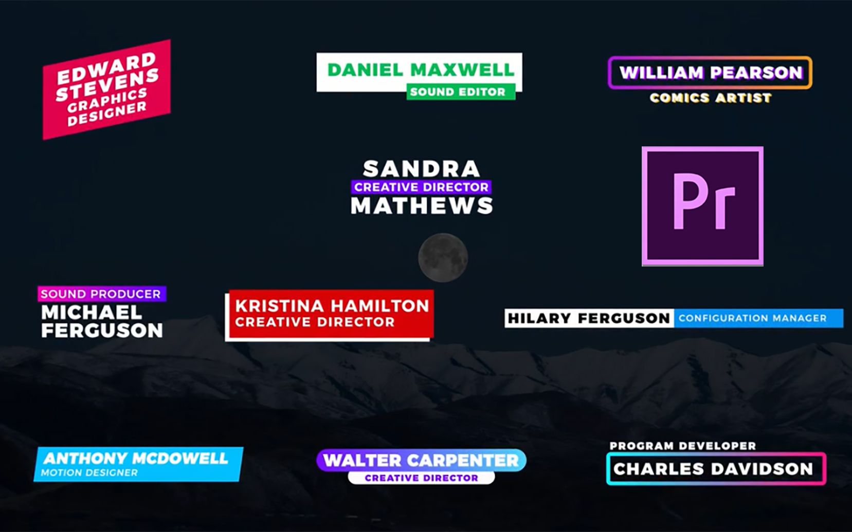 10个实用简洁Pr字幕条工程模板