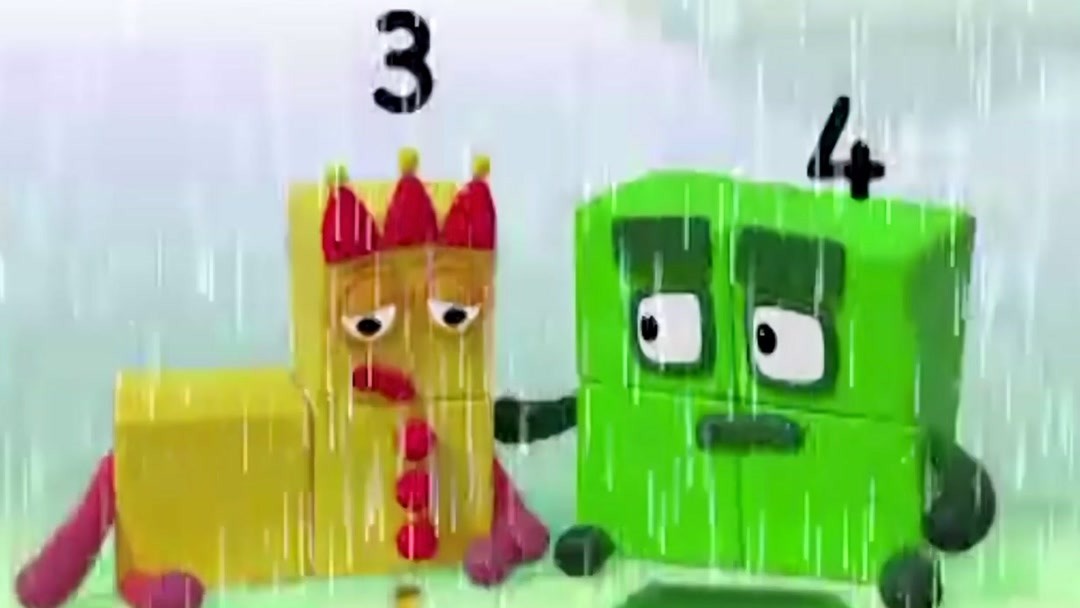 数字积木 搞笑动画:难得的野炊时间 怎么这么扫兴 还下起了雨