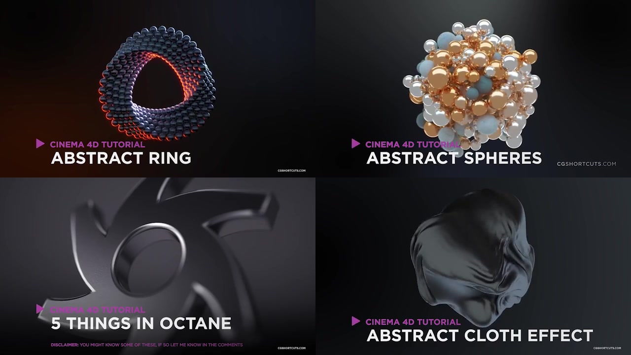 精品C4D案例教程合集Skillshare(27个)