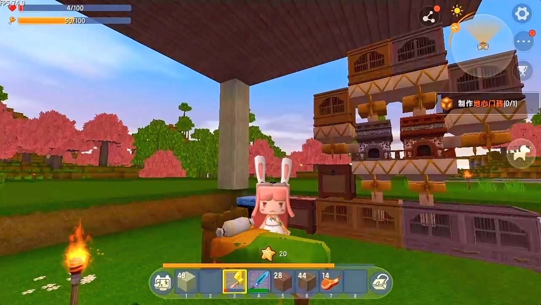 迷你世界 建房子行动开启,做个小别墅咋样?可累坏了努努!