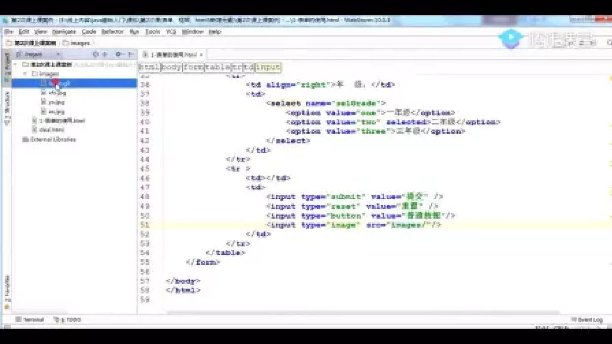 java基础教程 html4元素及属性