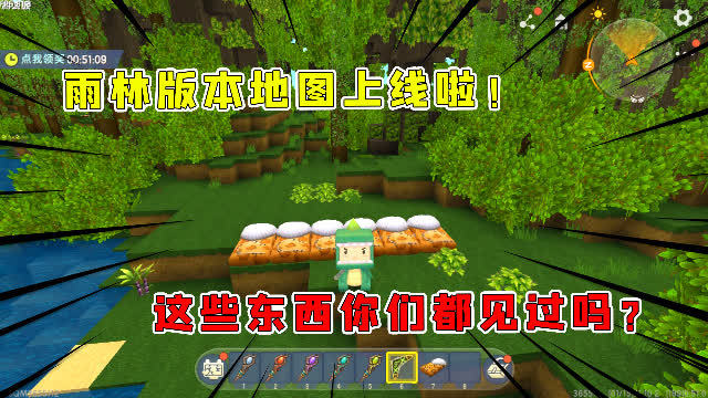 迷你世界测试服:雨林版本地图上线啦!这些东西都见过吗?