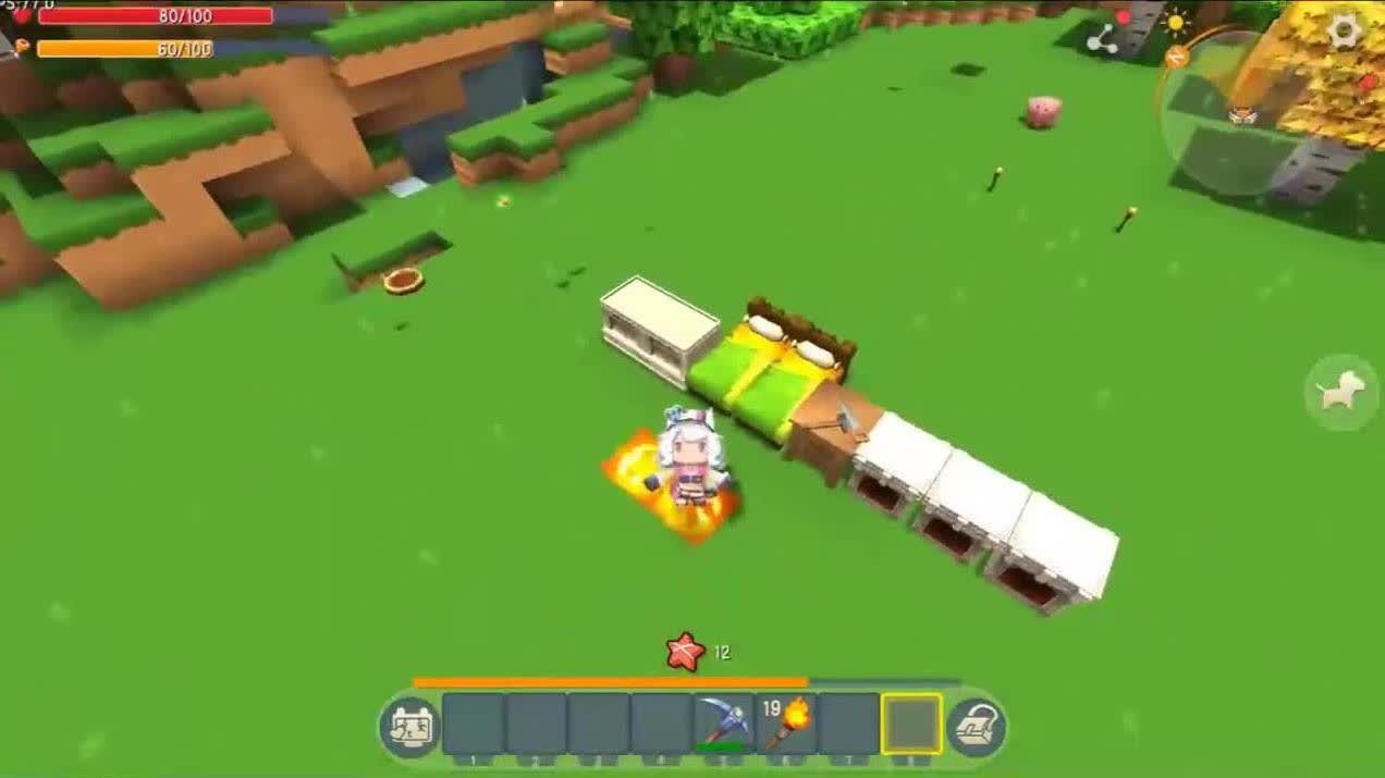 迷你世界极限生存:涓涓做好别墅的小框架!