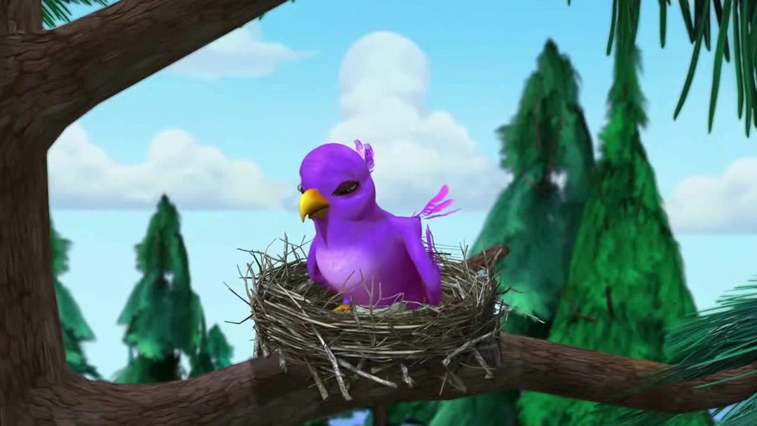 熊出没:光头强砍树,遭到鸟妈妈的攻击!