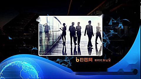 E80 AE模板 蓝色点线科技角标标版字幕条 视频制作 (1)