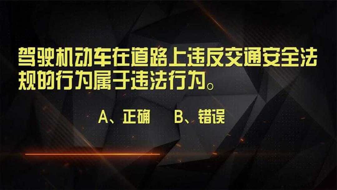 小Z跑驾考之考题练习--驾驶机动车在道路上违反交通安全法规等