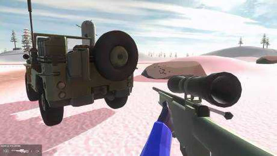战地模拟器:雪地模式,利用AWM狙击敌人!