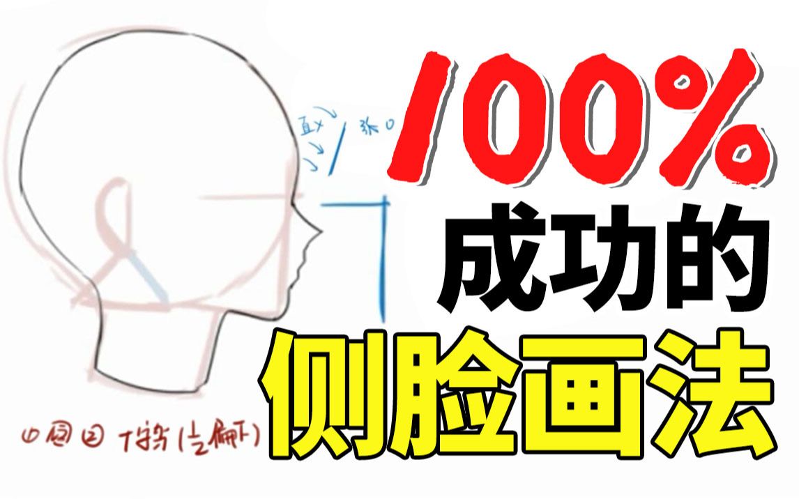 马上2022年了还不会画侧脸?有手就能学会的侧脸画法!