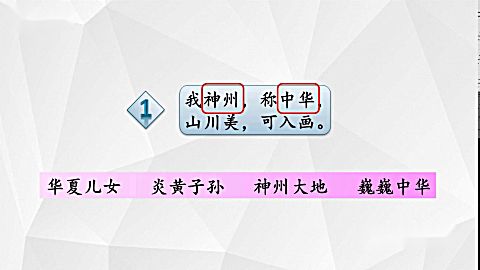 《神州谣》第一课时