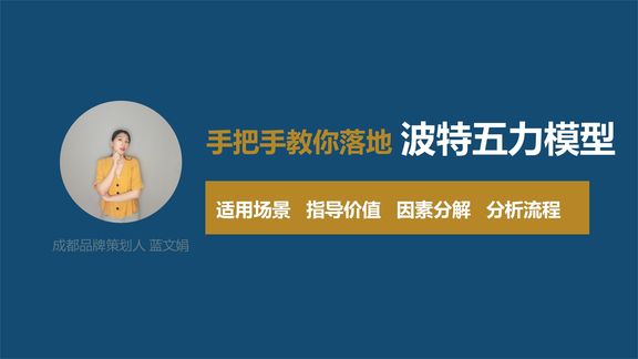 手把手教你高效落地品牌营销工具之波特五力模型(上)