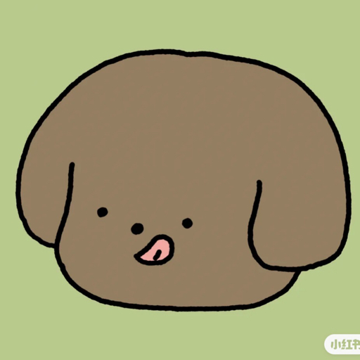 一只卷毛小狗 