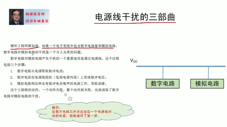 数字电路对模拟电路的干扰很常见,但是清楚干扰发生过程的人很少