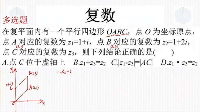 高一下学期数学经典真题,复平面的基本概念,数形结合思想的应用 #...