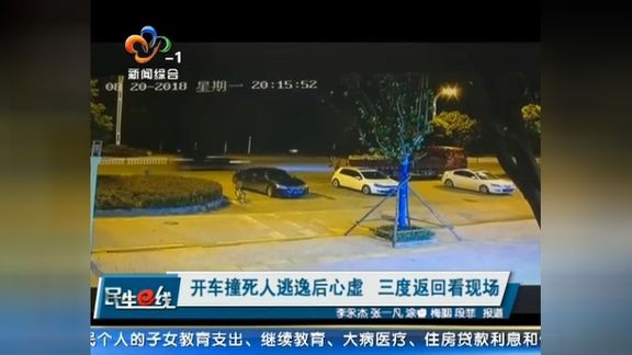 开车撞死人逃逸后心虚 三度返回看现场