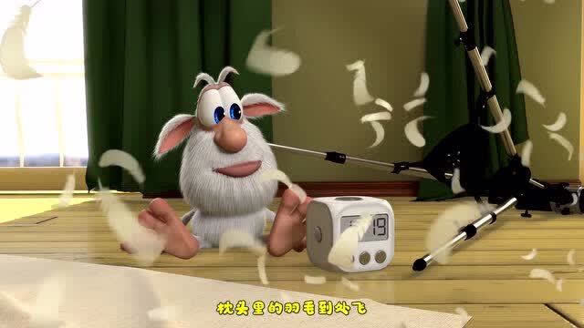 儿童搞笑动画:无知的小白第一次见到闹钟,还跟它较上了劲