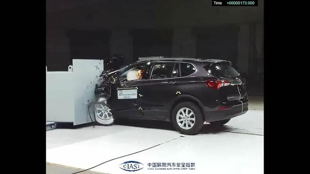 上汽通用别克 昂科威 中保研正面偏置碰撞测试