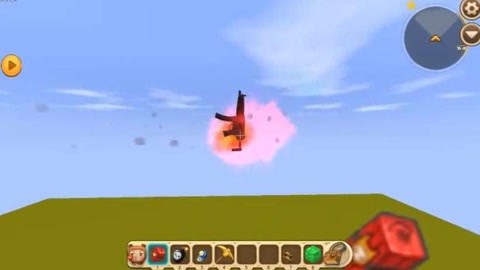 迷你世界:爆炸冲锋枪的制作教程攻略,扔出去一把枪却会爆炸!