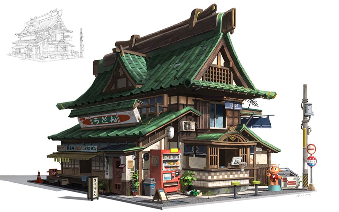 【Maya】简单古风场景基础模型搭建、Maya场景建模案例教学!