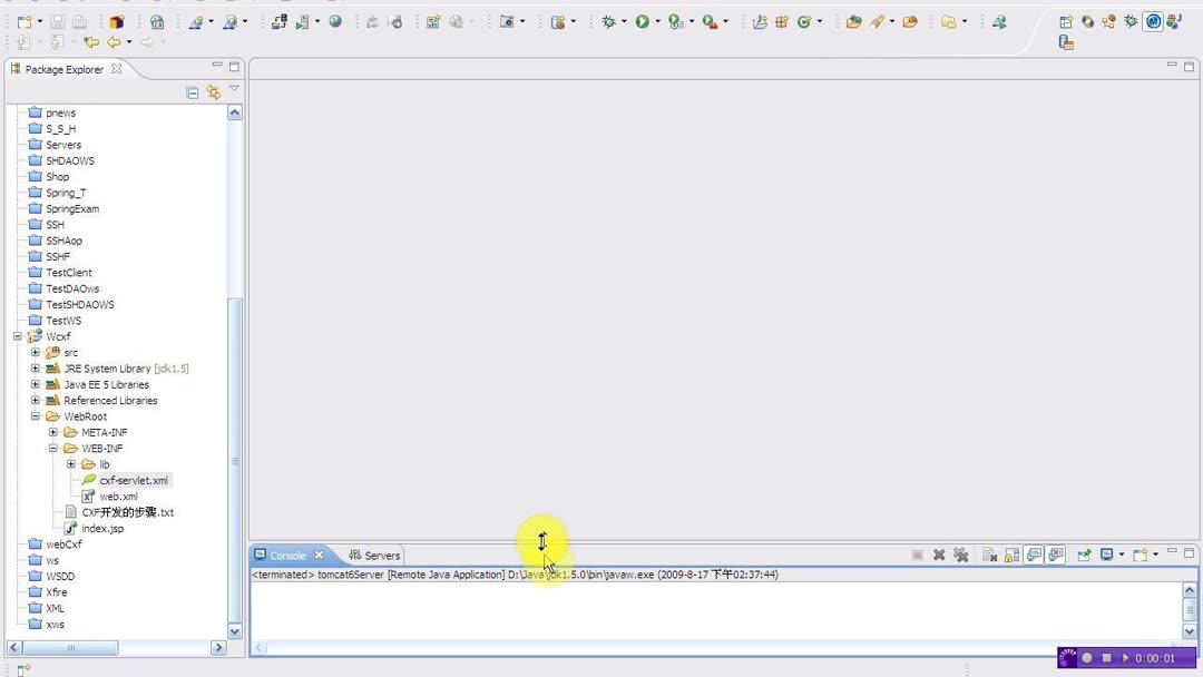 WebService开发入门视频教程18.使用Cxf结合Spring的Webservice