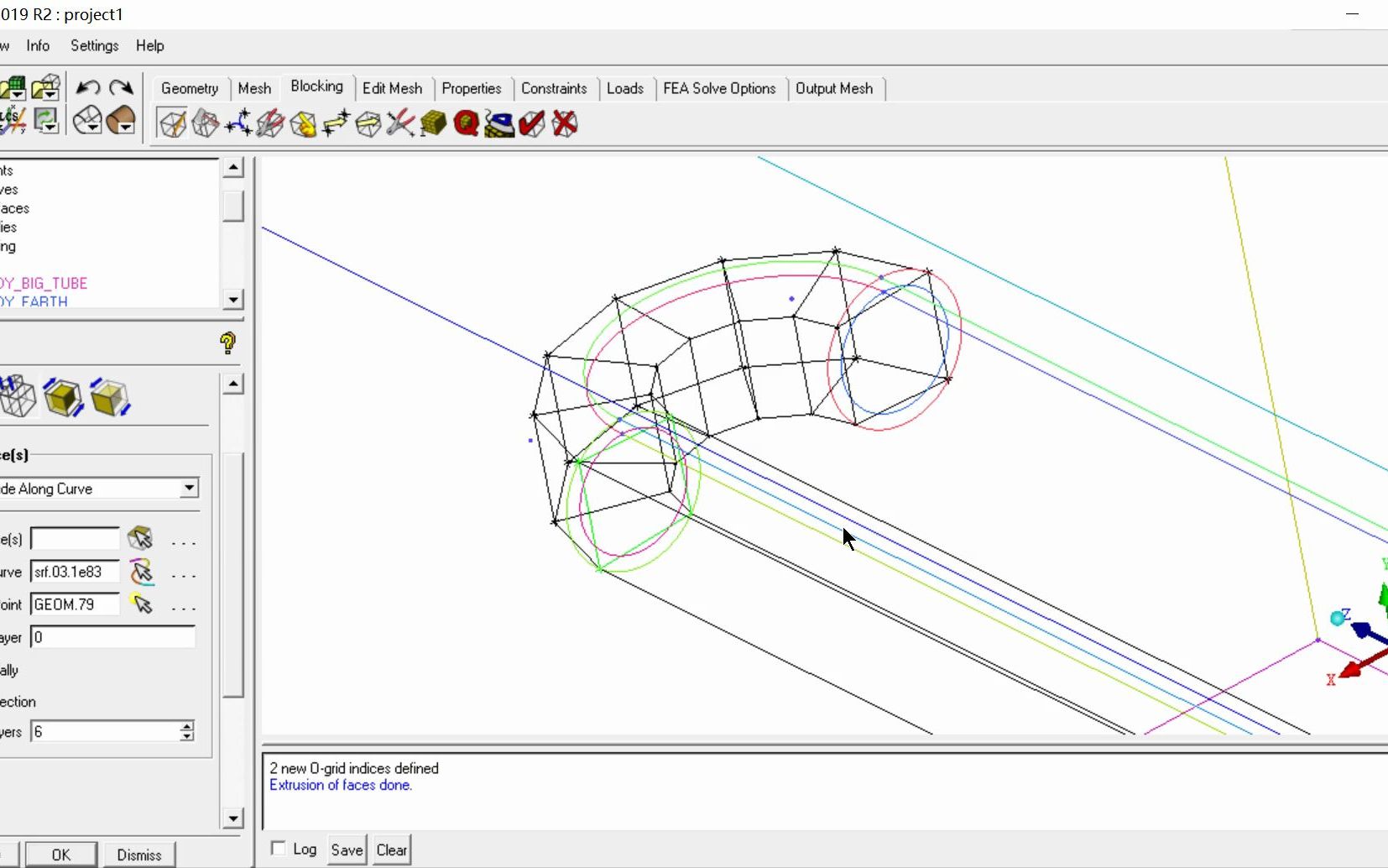 【ICEM实例录屏】- 有壁厚的U形弯管结构化网格