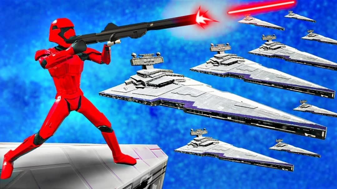 战地模拟器!星球大战宇宙战舰对决地球飞船!面面解说